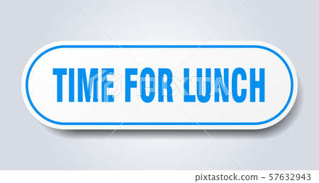 time for lunch sign. time for lunch rounded blue - Stock Illustration ...