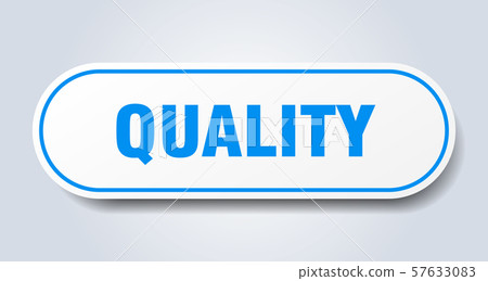 quality sign. quality rounded blue sticker. - Stock Illustration ...