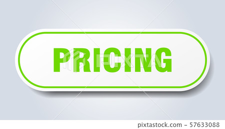 pricing sign. pricing rounded green sticker. - Stock Illustration ...