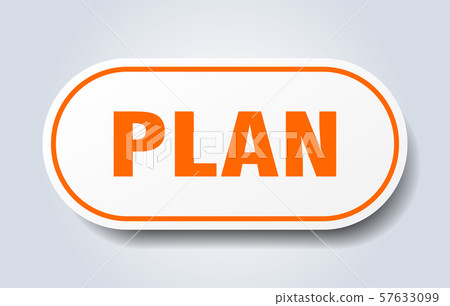 plan sign. plan rounded orange sticker. plan-插圖素材 [57633099] - PIXTA圖庫