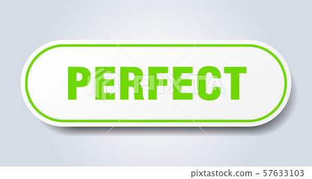 perfect sign. perfect rounded green sticker.-插圖素材 [57633103] - PIXTA圖庫