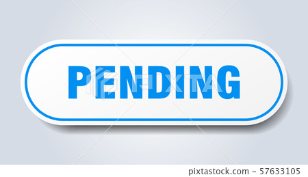 pending sign. pending rounded blue sticker. - Stock Illustration ...