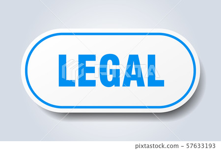 legal sign. legal rounded blue sticker. legal - Stock Illustration ...