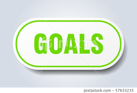 goals sign. goals rounded green sticker. goals - Stock Illustration ...