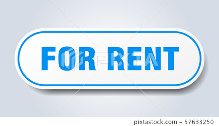 for rent sign. for rent rounded blue sticker. for - Stock Illustration ...