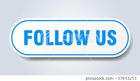 follow us sign. follow us rounded blue sticker. - Stock Illustration ...