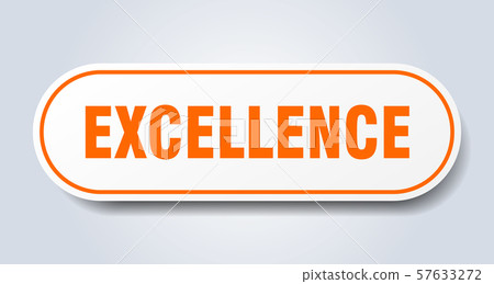 excellence sign. excellence rounded orange - Stock Illustration ...