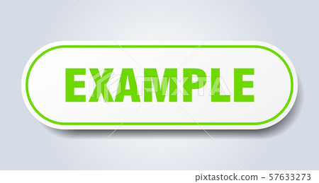 example sign. example rounded green sticker. - Stock Illustration ...