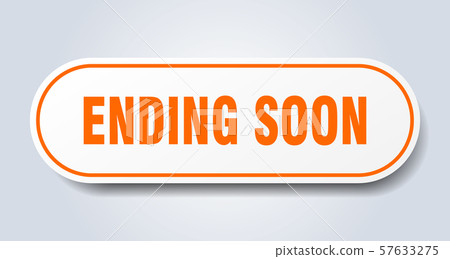 ending soon sign. ending soon rounded orange - Stock Illustration ...