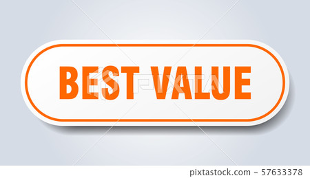best value sign. best value rounded orange - Stock Illustration ...