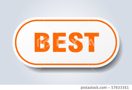 best sign. best rounded orange sticker. best - Stock Illustration ...
