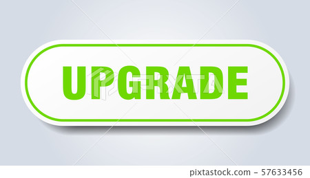 upgrade sign. upgrade rounded green sticker. - Stock Illustration ...