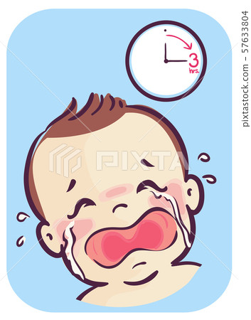 Baby Colic Illustration - Stock Illustration [57633804] - PIXTA