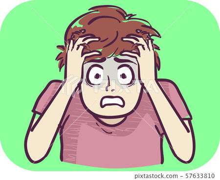 Teen Boy Symptom Panic Attack Illustration - Stock Illustration ...