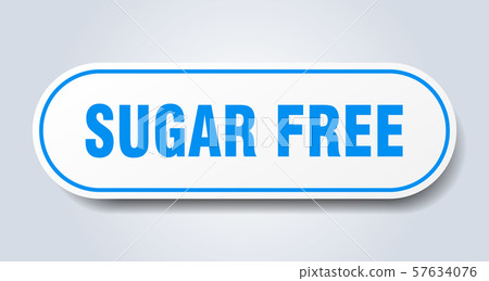 sugar free sign. sugar free rounded blue sticker. - Stock Illustration ...