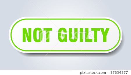 not guilty sign. not guilty rounded green sticker. - Stock Illustration ...
