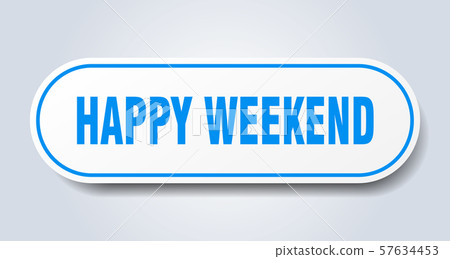 happy weekend sign. happy weekend rounded blue - Stock Illustration ...