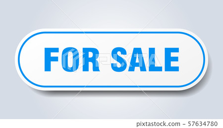 for sale sign. for sale rounded blue sticker. for - Stock Illustration ...