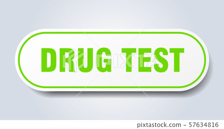drug test sign. drug test rounded green sticker. - Stock Illustration ...