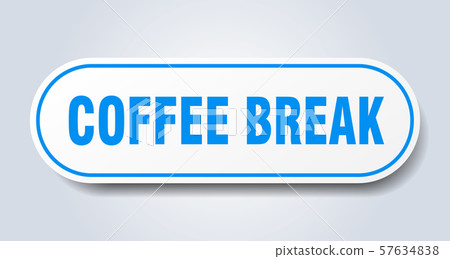 coffee break sign. coffee break rounded blue - Stock Illustration ...
