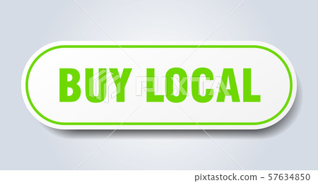 buy local sign. buy local rounded green sticker. - Stock Illustration ...