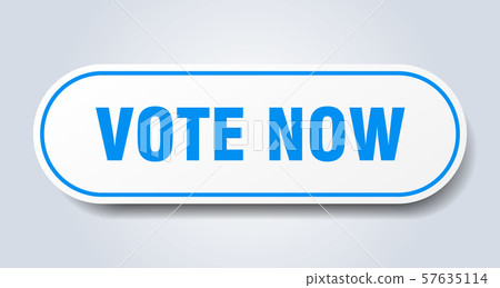vote now sign. vote now rounded blue sticker. vote - Stock Illustration ...