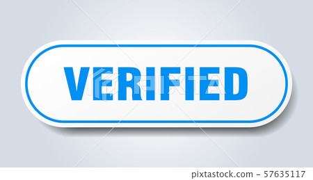 verified sign. verified rounded blue sticker. - Stock Illustration ...