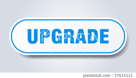 upgrade sign. upgrade rounded blue sticker. - Stock Illustration ...