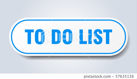 to do list sign. to do list rounded blue sticker. - Stock Illustration ...
