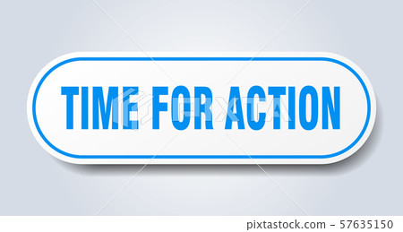 time for action sign. time for action rounded blue - Stock Illustration ...