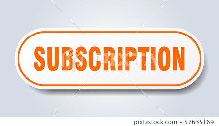 subscription sign. subscription rounded orange - Stock Illustration ...