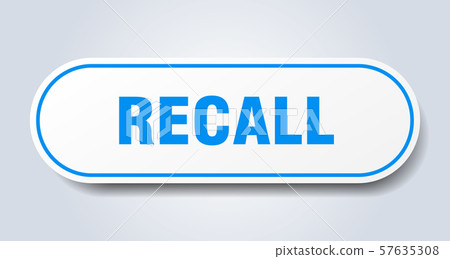 recall sign. recall rounded blue sticker. recall - Stock Illustration ...