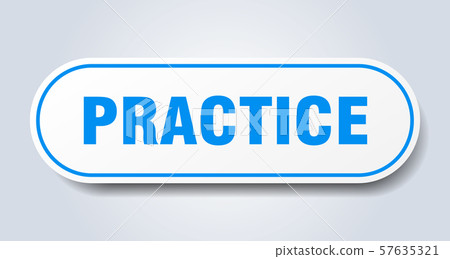 practice sign. practice rounded blue sticker.-插圖素材 [57635321] - PIXTA圖庫