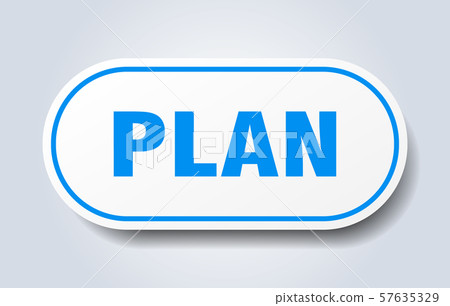 plan sign. plan rounded blue sticker. plan - Stock Illustration ...