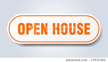 open house sign. open house rounded orange-插圖素材 [57635360] - PIXTA圖庫