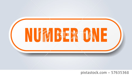 number one sign. number one rounded orange - Stock Illustration ...