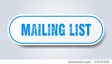 mailing list sign. mailing list rounded blue - Stock Illustration ...