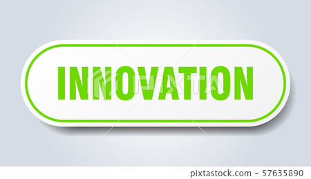 innovation sign. innovation rounded green sticker. - Stock Illustration ...
