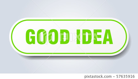 good idea sign. good idea rounded green sticker. - Stock Illustration ...