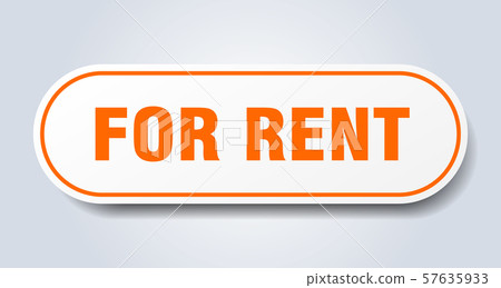for rent sign. for rent rounded orange sticker. - Stock Illustration ...