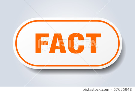 fact sign. fact rounded orange sticker. fact-插圖素材 [57635948] - PIXTA圖庫