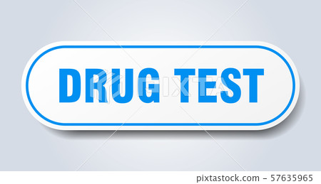 drug test sign. drug test rounded blue sticker. - Stock Illustration ...