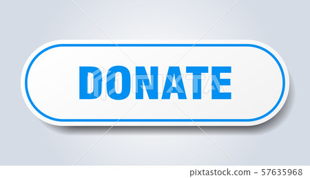donate sign. donate rounded blue sticker. donate - Stock Illustration ...