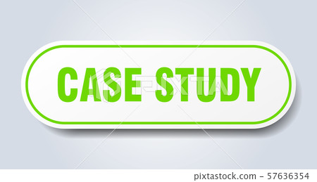 case study sign. case study rounded green sticker. - Stock Illustration ...