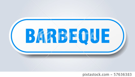 barbeque sign. barbeque rounded blue sticker. - Stock Illustration ...