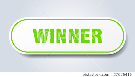 winner sign. winner rounded green sticker. winner - Stock Illustration ...