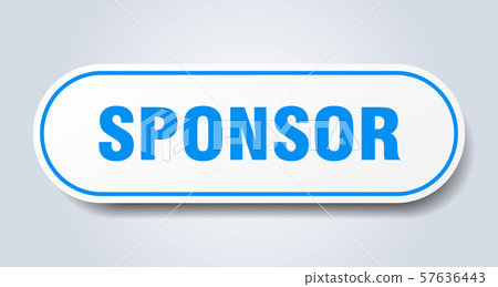sponsor sign. sponsor rounded blue sticker. - Stock Illustration ...