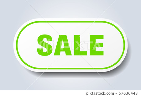 sale sign. sale rounded green sticker. sale - Stock Illustration ...