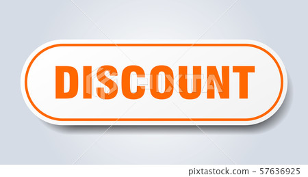 discount sign. discount rounded orange sticker. - Stock Illustration ...
