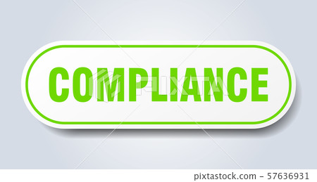 compliance sign. compliance rounded green sticker. - Stock Illustration ...